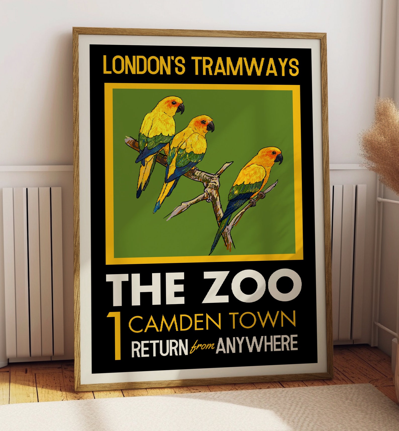 London Zoo Poster, Museum Print, Animal, Retro Wall, Trams, Vintage Art ...