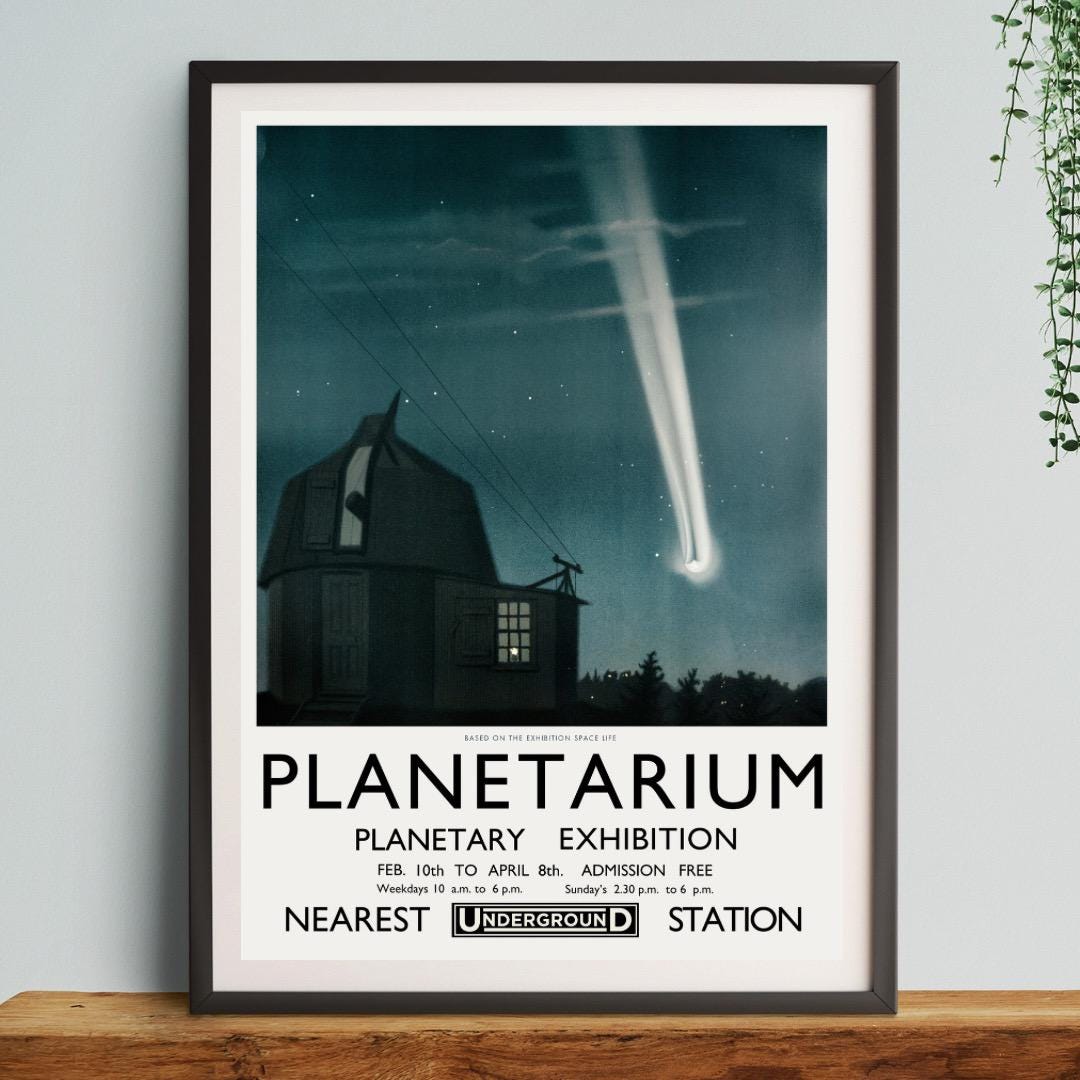 Space Poster, Planetarium, Planets, London Print, Train, Underground ...