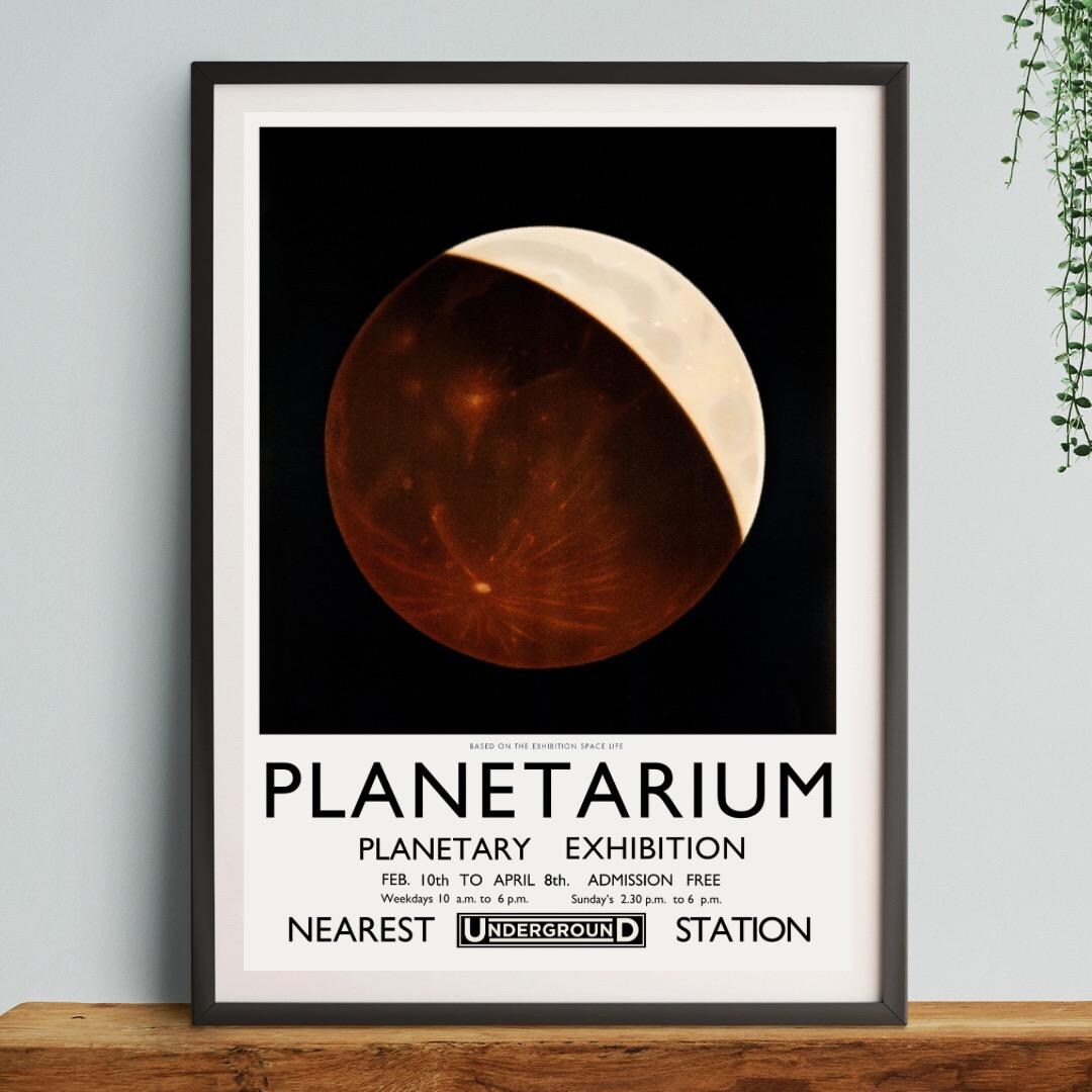 Space Poster, Planetarium, Planets, London Print, Train, Underground ...