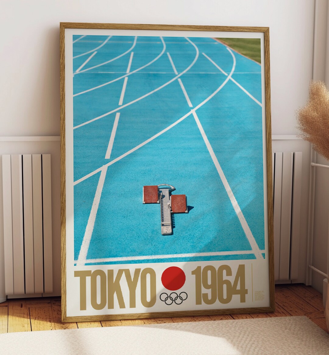 Vintage Olympic Games, Tokyo Japan Poster, Rings Sports, Sport ...