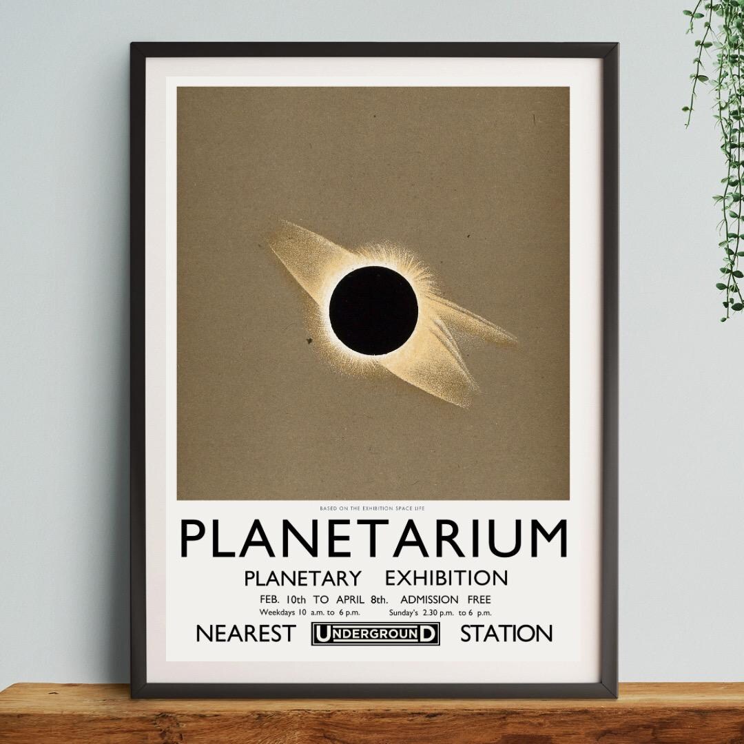 Space Poster, Planetarium, Planets, London Print, Train, Underground ...