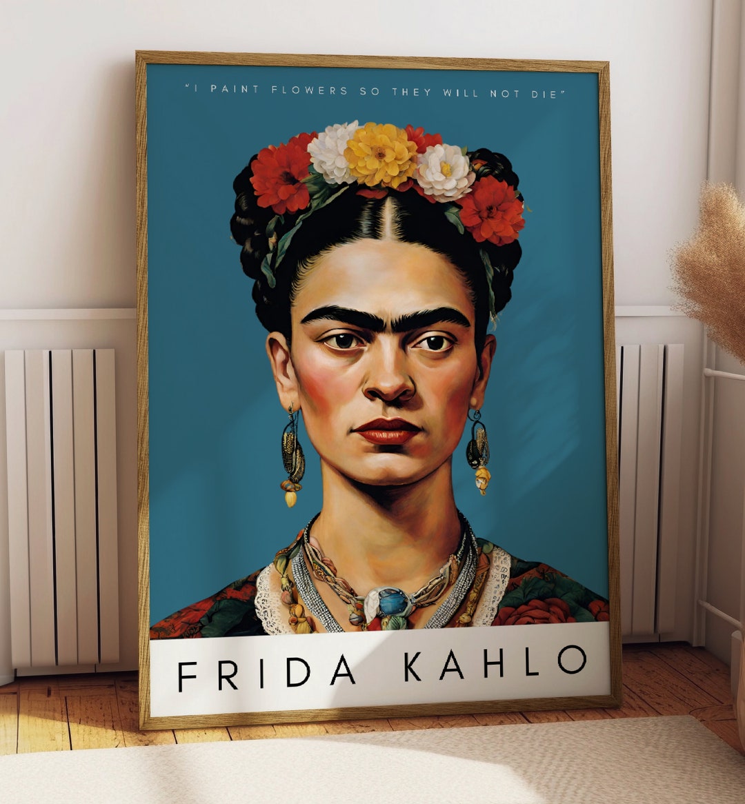 Frida Kahlo Print Artwork, Poster, Mexican Artwork, Exhibition Poster ...