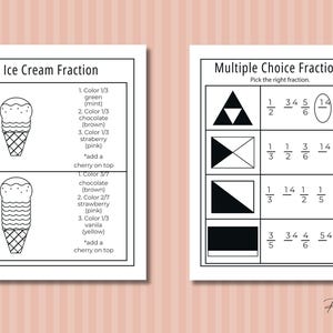Preschool Fraction Math Activity Book, Homeschool Math Learning, Math ...