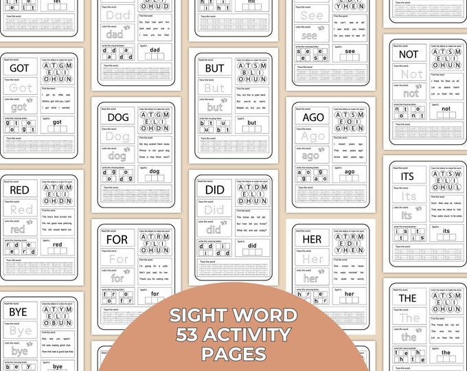 100 Printable Sight Word Practice Worksheets Prek - 1st Grade ...