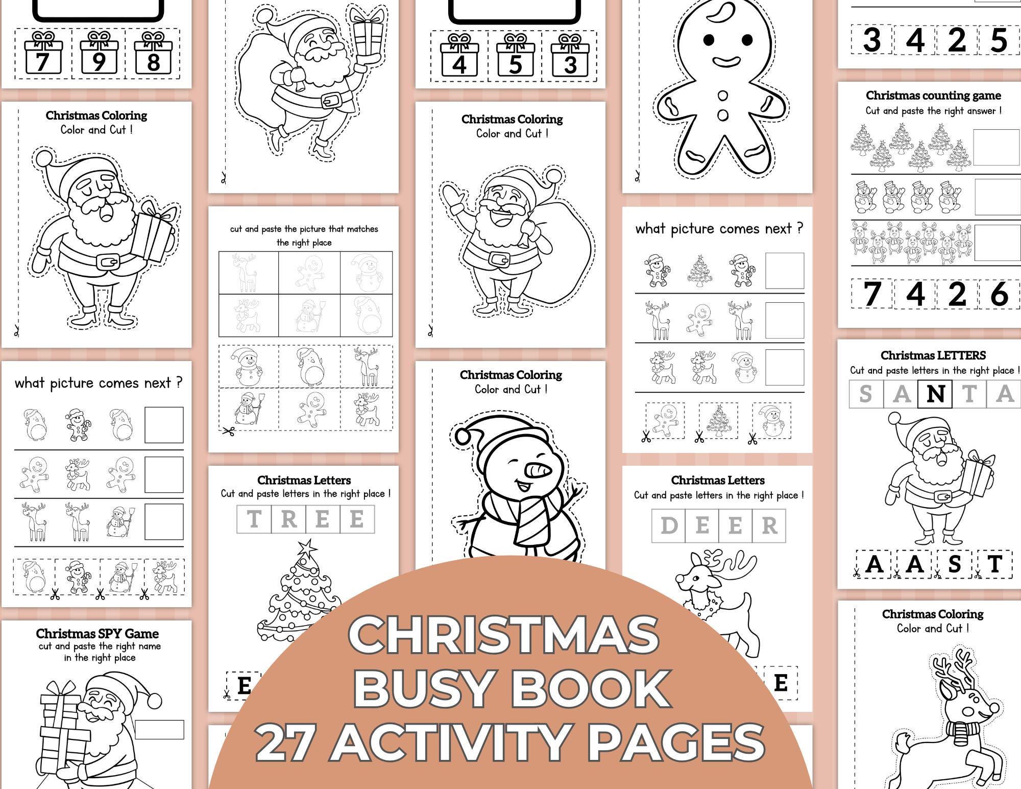 Christmas Busy Book, Christmas Activity Bundle, Printable Christmas ...
