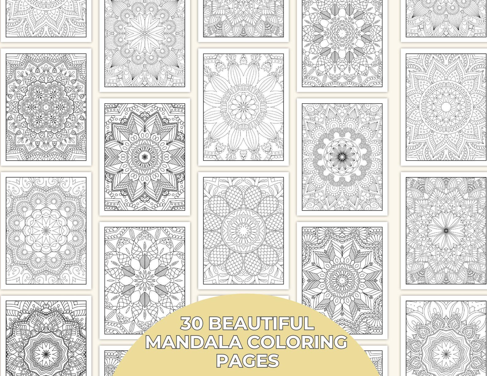 30 Beautiful Mandala Coloring Pages, Printable Mandala Coloring Pages ...