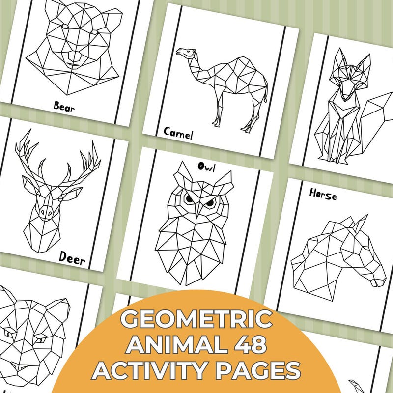 Geometric Animal - Etsy