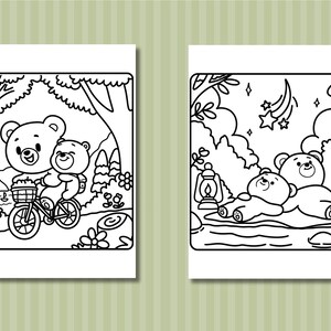 Cute Cozy Coloring Pages, Cute Animal Characters Coloring, Cozy Hygge ...
