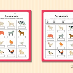 Farm Animals Busy Book, Toddler Preschool Homeschool Printables, Farm ...