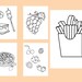 Food & Snacks Coloring Book, Bold and Easy Designs, Food Coloring Pages ...