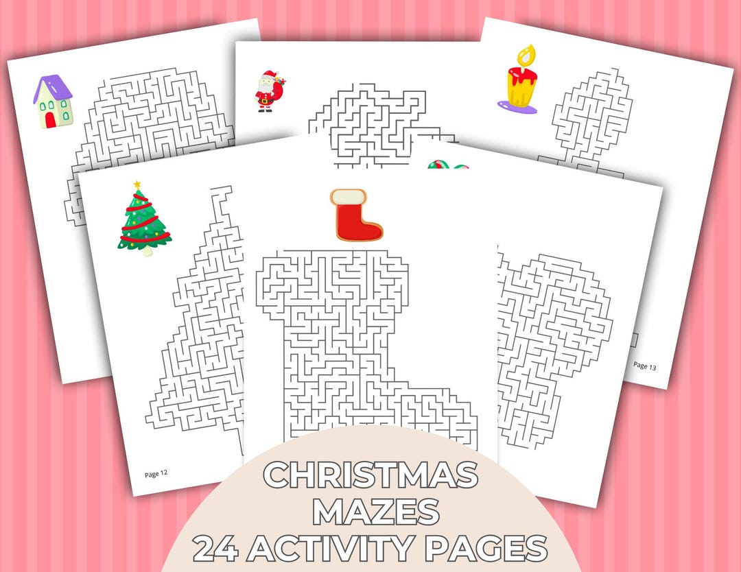 Kids Christmas Mazes Activity Bundle, Christmas Mazes for Kids ...