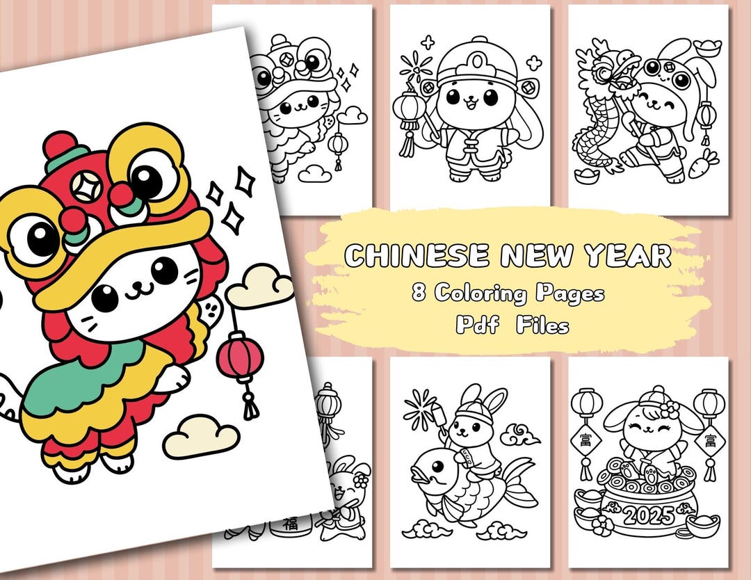 8 Chinese New Year Coloring Pages, Chinese New Year Coloring for Kids ...