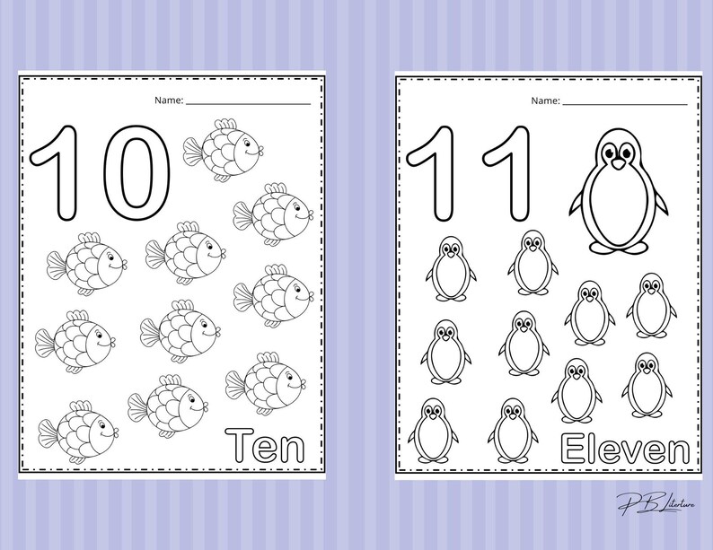 20 Printable Numbers Coloring Pages, Preschool Coloring Activities ...