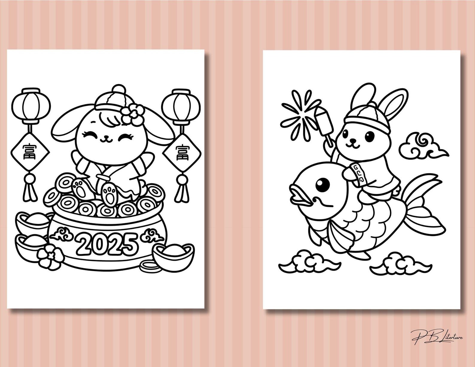 8 Chinese New Year Coloring Pages, Chinese New Year Coloring for Kids ...