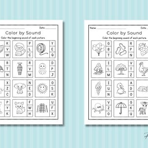 Color by Sound Kids Printable Worksheets, Phonetic and Sound Worksheets ...