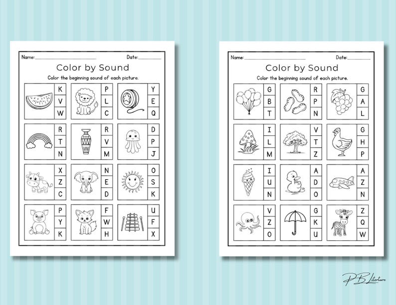 Color by Sound Kids Printable Worksheets, Phonetic and Sound Worksheets ...