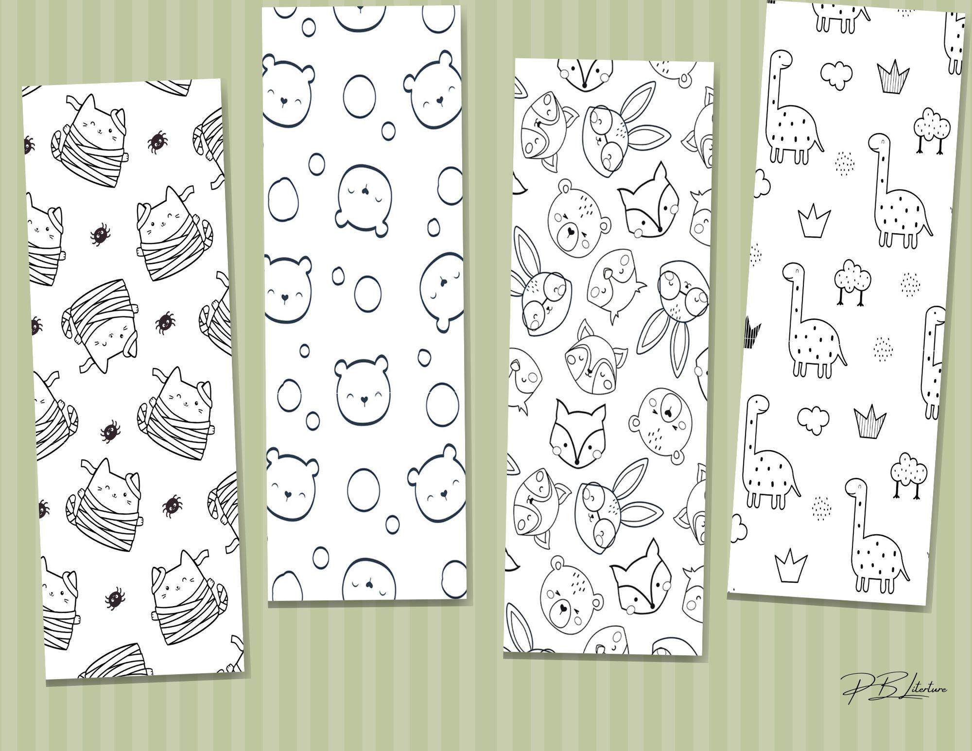 Printable Coloring Bookmarks, Kids Coloring Pages, Doodles Printable ...