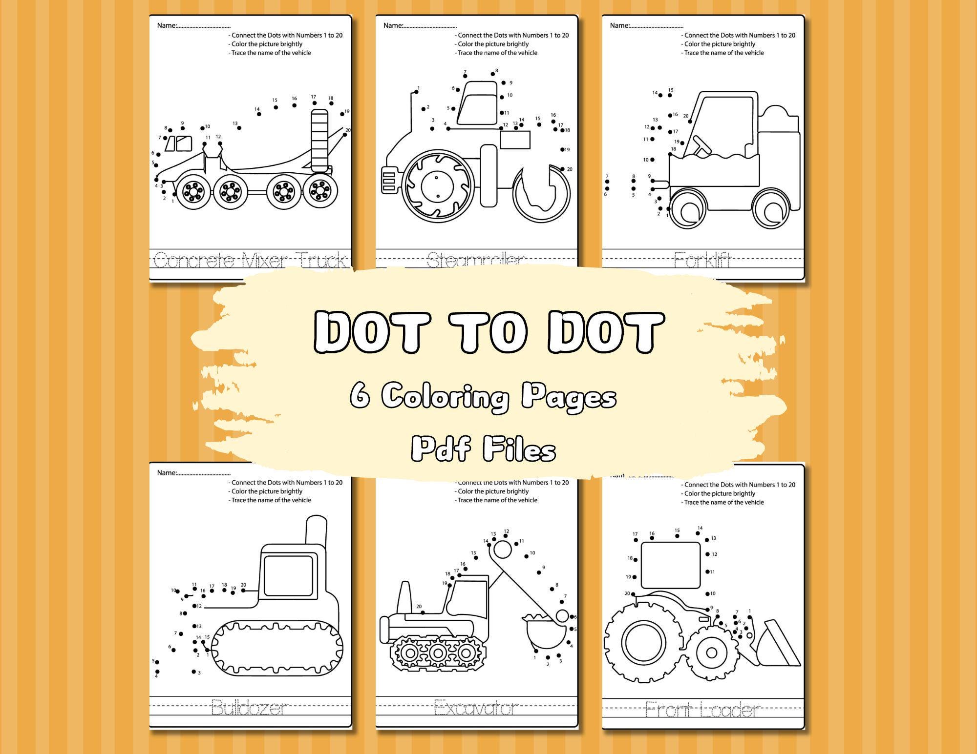 Dot to Dot Activity Printables, Dot to Dot Coloring Worksheets, Connect ...
