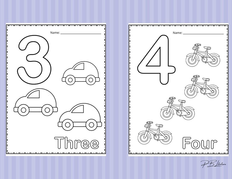 20 Printable Numbers Coloring Pages, Preschool Coloring Activities ...