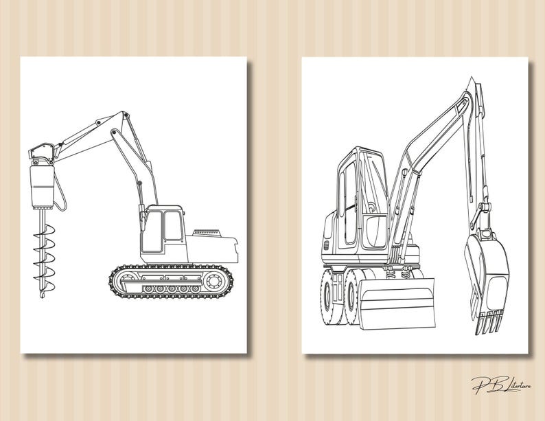 15 Construction Truck Coloring Pages for Kids, Construction Vehicle ...