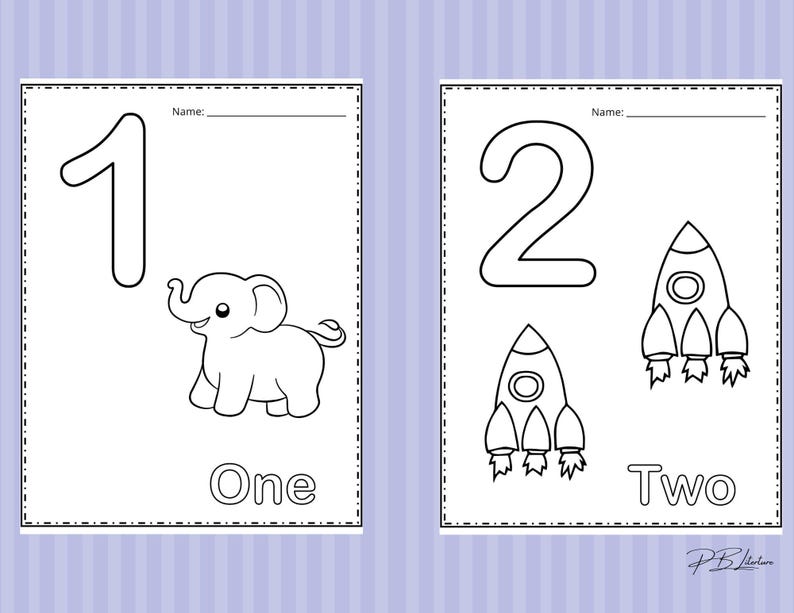 20 Printable Numbers Coloring Pages, Preschool Coloring Activities ...
