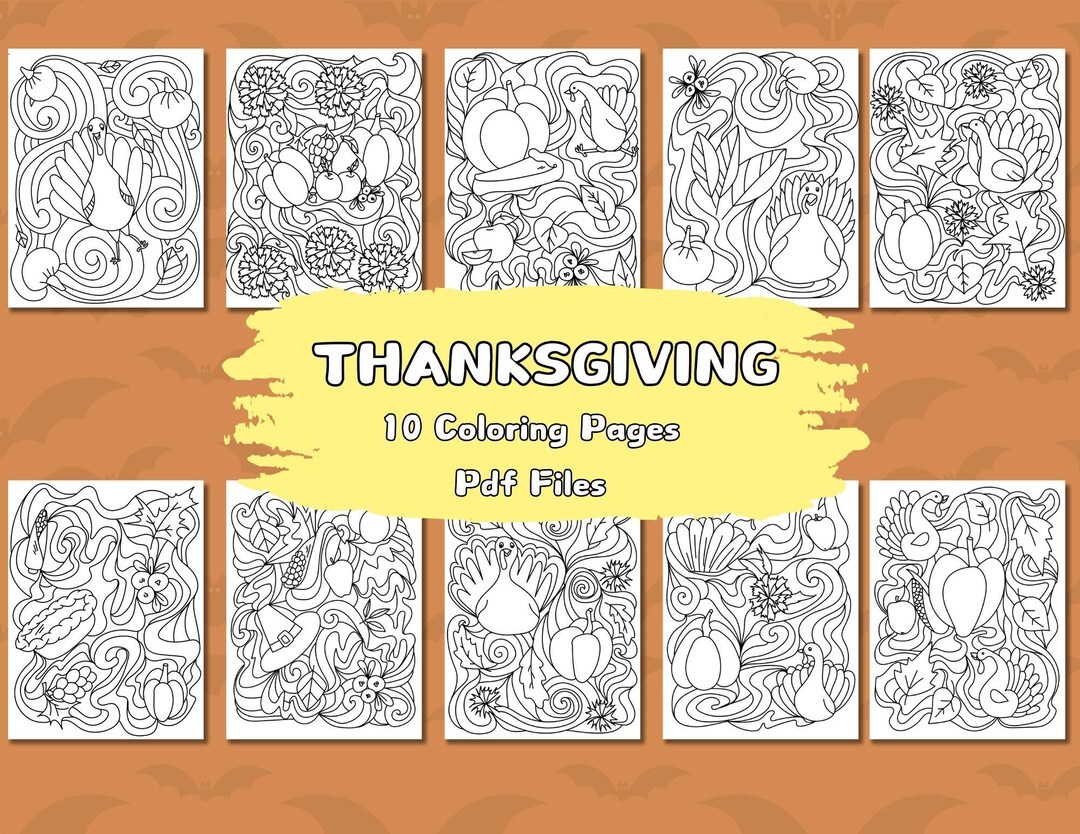 10 Thanksgiving Coloring Pages for Kids, Autumn Coloring Pages for Kids ...