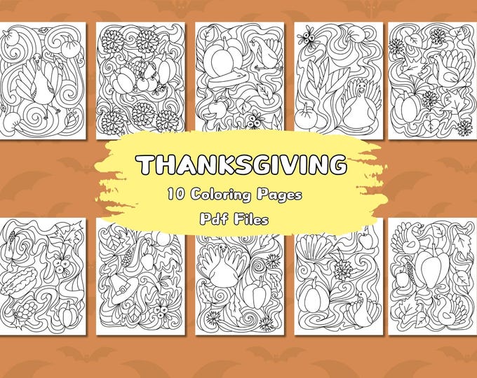10 Thanksgiving Coloring Pages for Kids, Autumn Coloring Pages for Kids ...