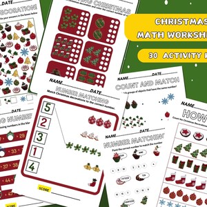 Christmas Math Worksheets, Homeschool Christmas, Math Activity ...