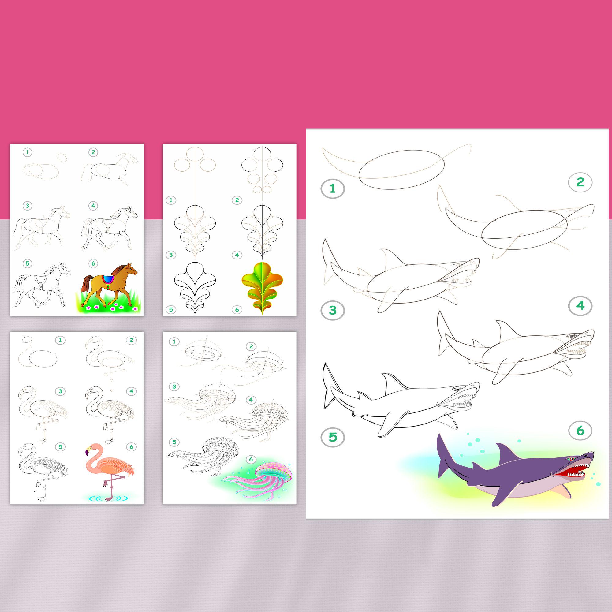 How to Draw Advanced for Kids: Step by Step Drawing Animals, Dragon ...