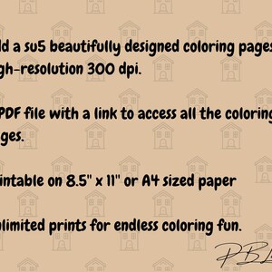 Cute Kawaii Tiny House Coloring Page, Coloring Pages for Kids, 6 Pages ...