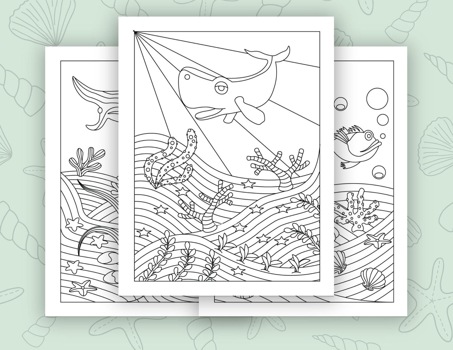 25 Sea Creature Coloring Pages Coloring Pages for Kids, , Ocean ...
