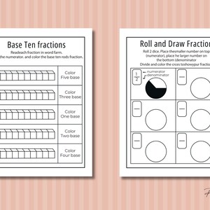 Preschool Fraction Math Activity Book, Homeschool Math Learning, Math ...