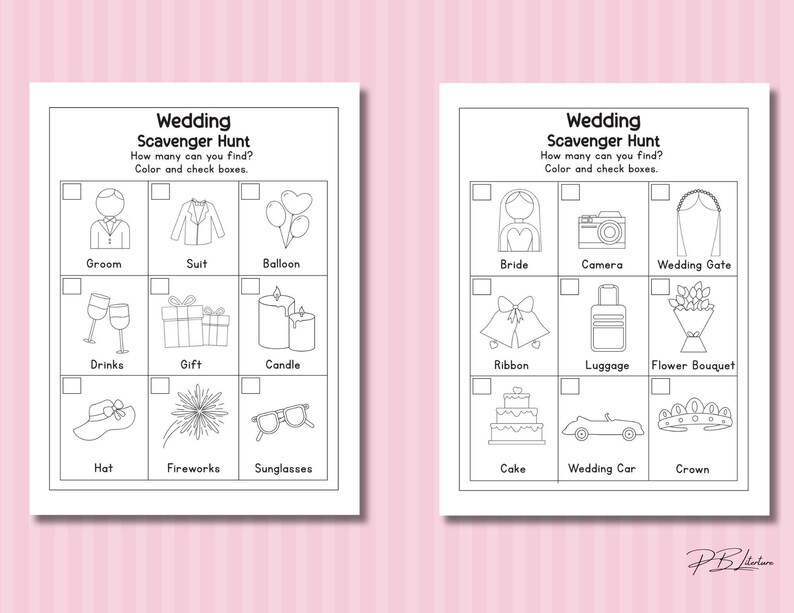 Kids Wedding Activity Book, Wedding Table Activity Pack for Kids ...