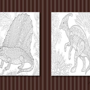 10 Dinosaur Coloring Pages, Dino Adventure Coloring Book, Printable ...