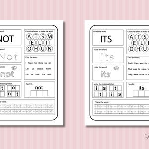 Sight Words Worksheets Bundle, Printable Sight Words Activity ...