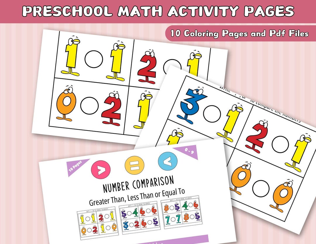 Preschool Math, Beginning Math, Comparing Numbers, Preschool ...