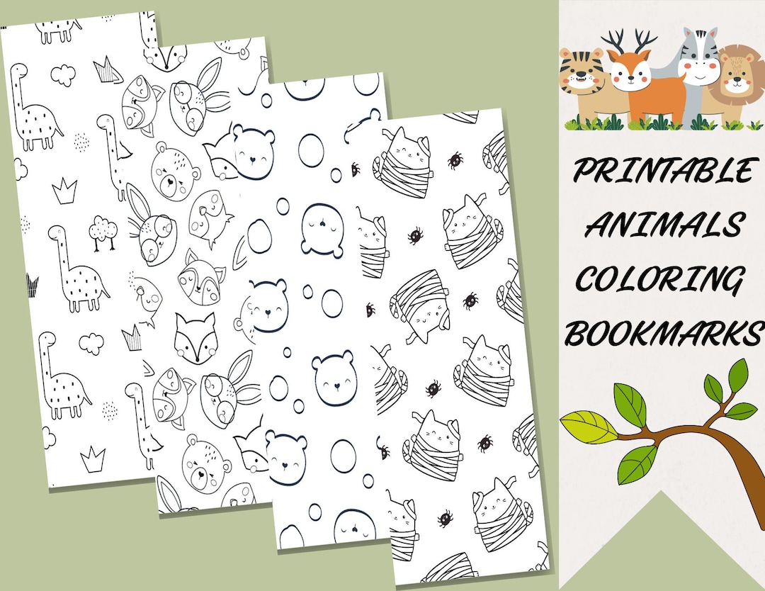 Printable Coloring Bookmarks, Kids Coloring Pages, Doodles Printable ...