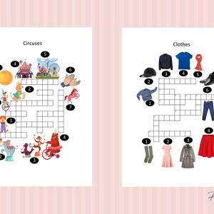 10 Crosswords Activities for Kids, Homeschool Crossword Book ...