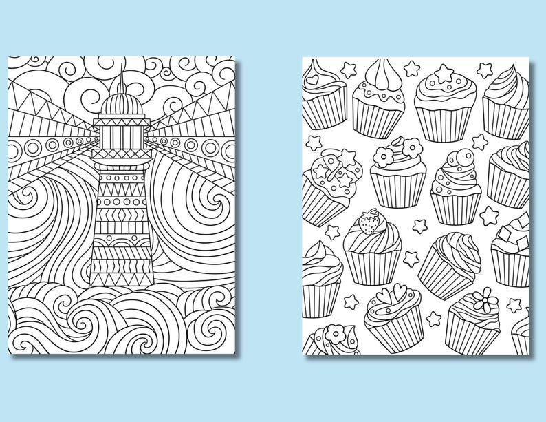 Mindfulness Coloring Books, Adult Coloring Pages, Stress Relieving ...