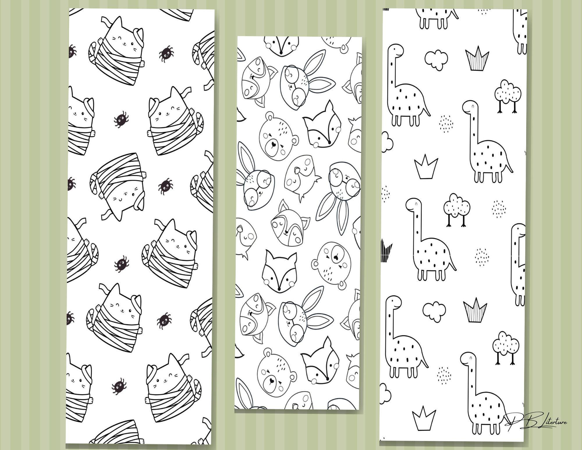 Printable Coloring Bookmarks, Kids Coloring Pages, Doodles Printable ...