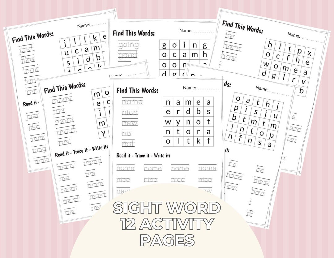 Sight Word Practice Worksheets, Printable Spelling Practice ...