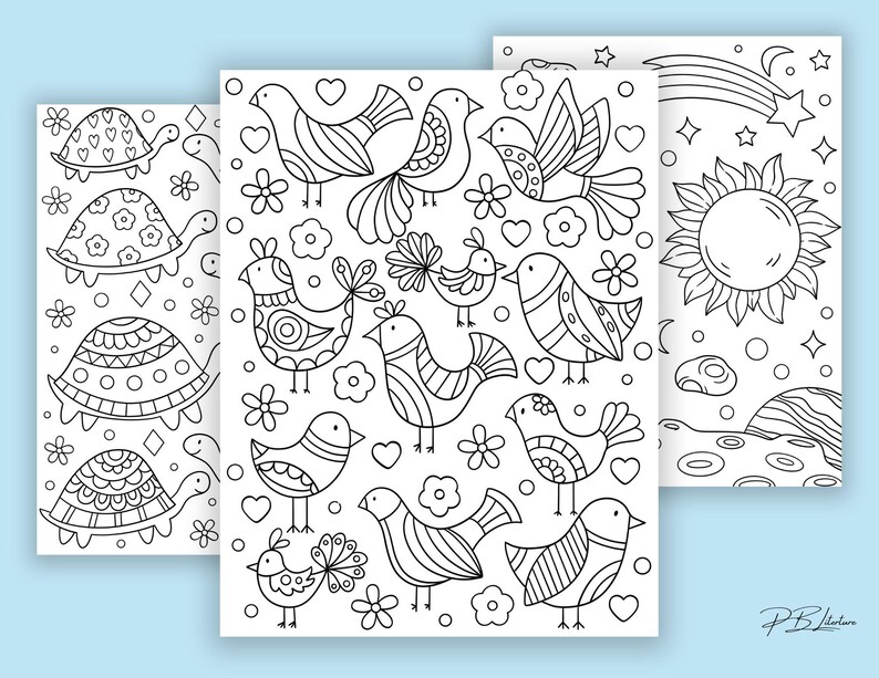 Mindfulness Coloring Books, Adult Coloring Pages, Stress Relieving ...