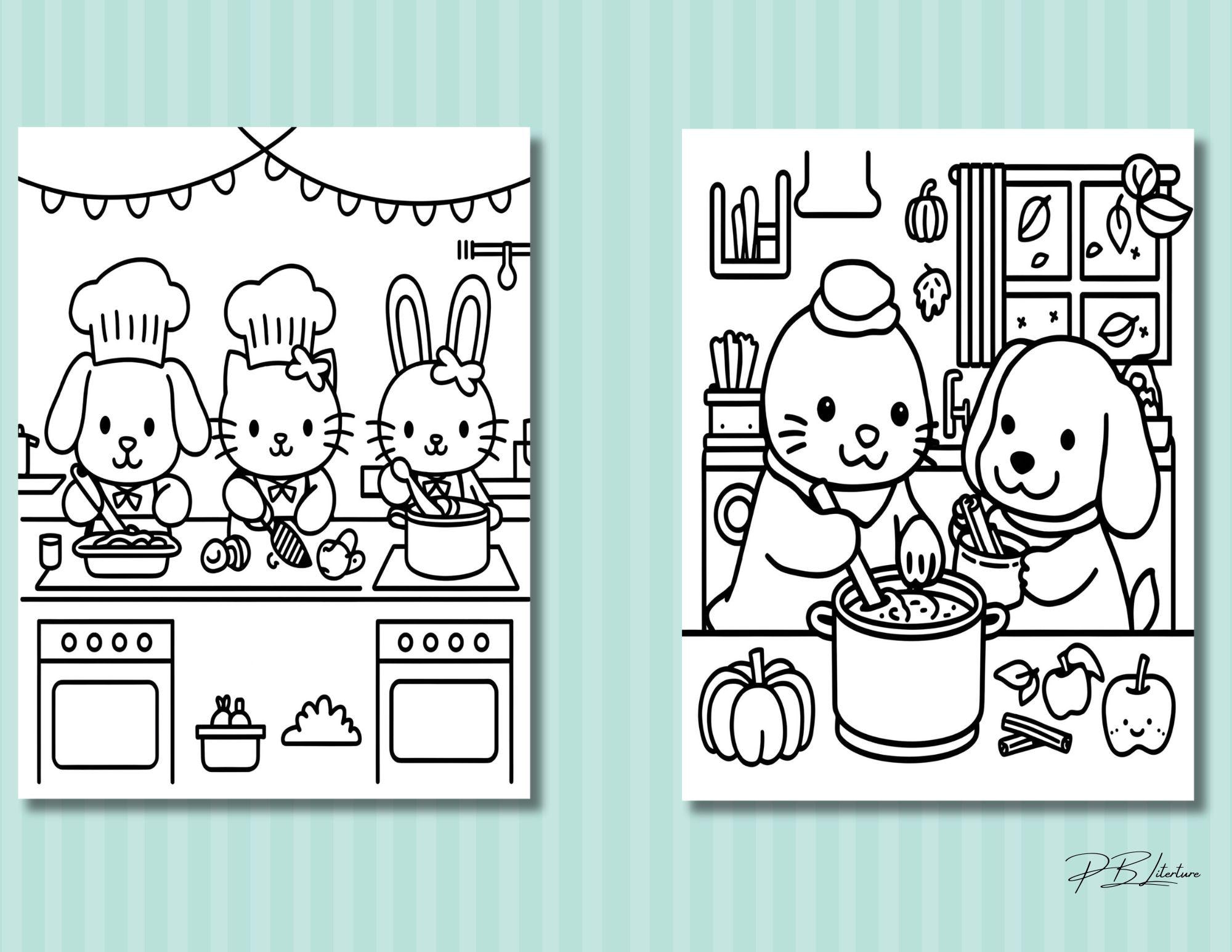 Cozy Friends Cute Animal Characters Coloring Book, Cozy Moments ...