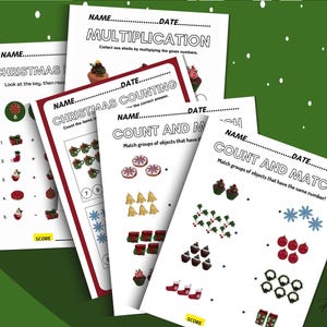 Christmas Math Worksheets, Homeschool Christmas, Math Activity ...