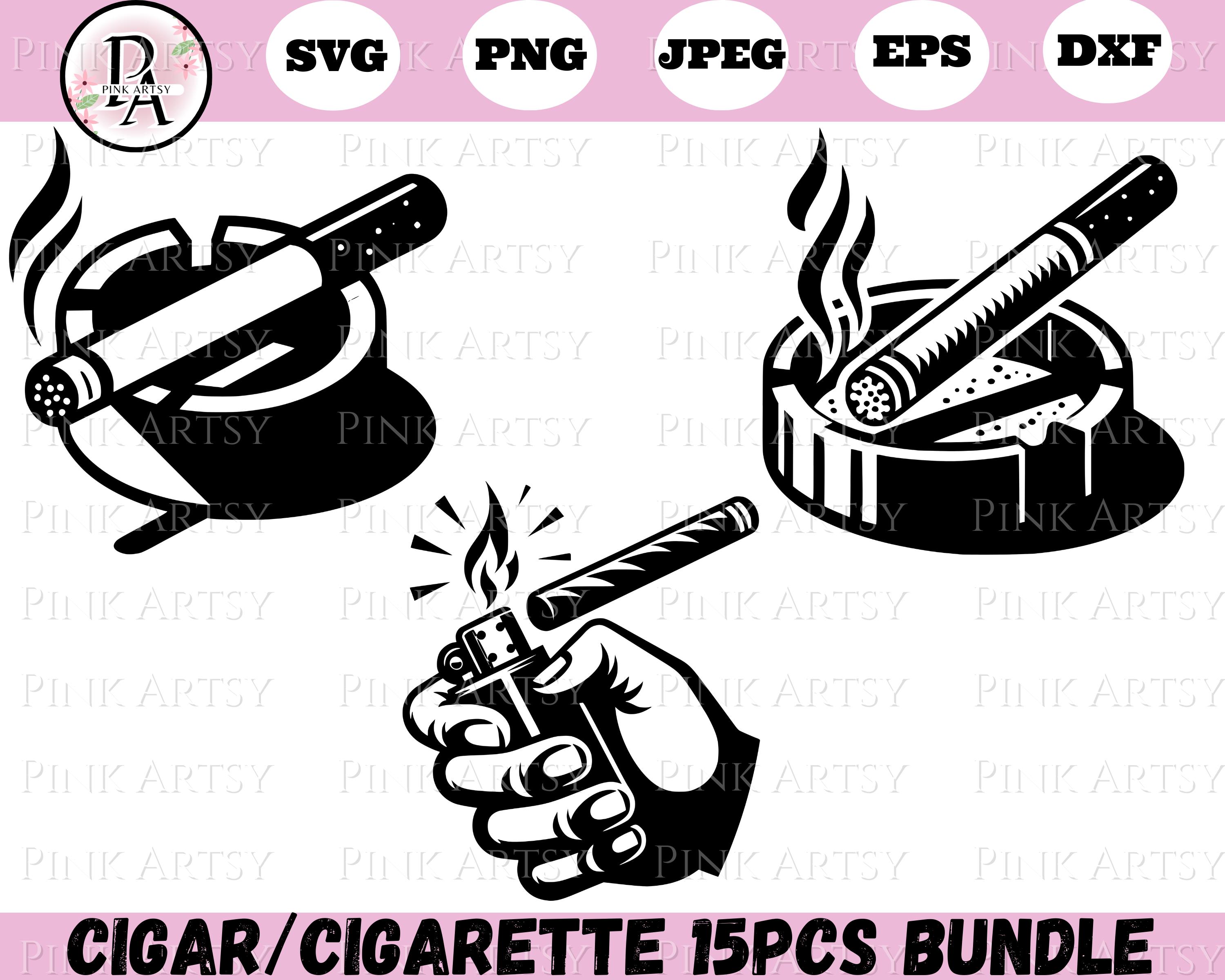Cigar Bundle Cigarette Bundle Svg Png Jpeg Lightning Cigar Clipart ...