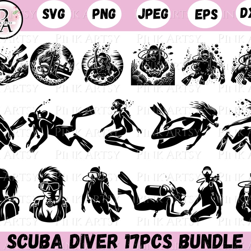 Scuba Diving Svg - Etsy