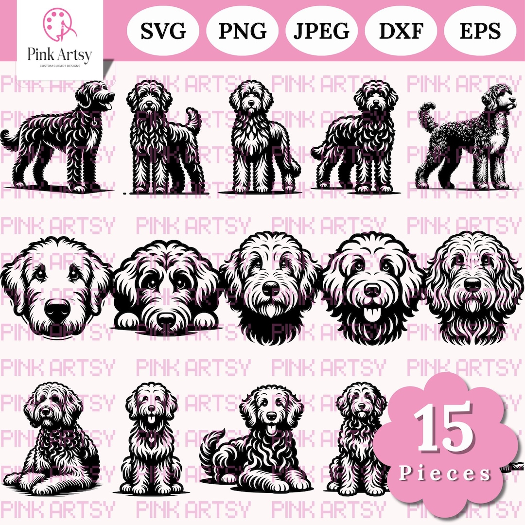 Goldendoodle SVG Bundle: Laser Cut, Cricut, Sublimation (digital ...