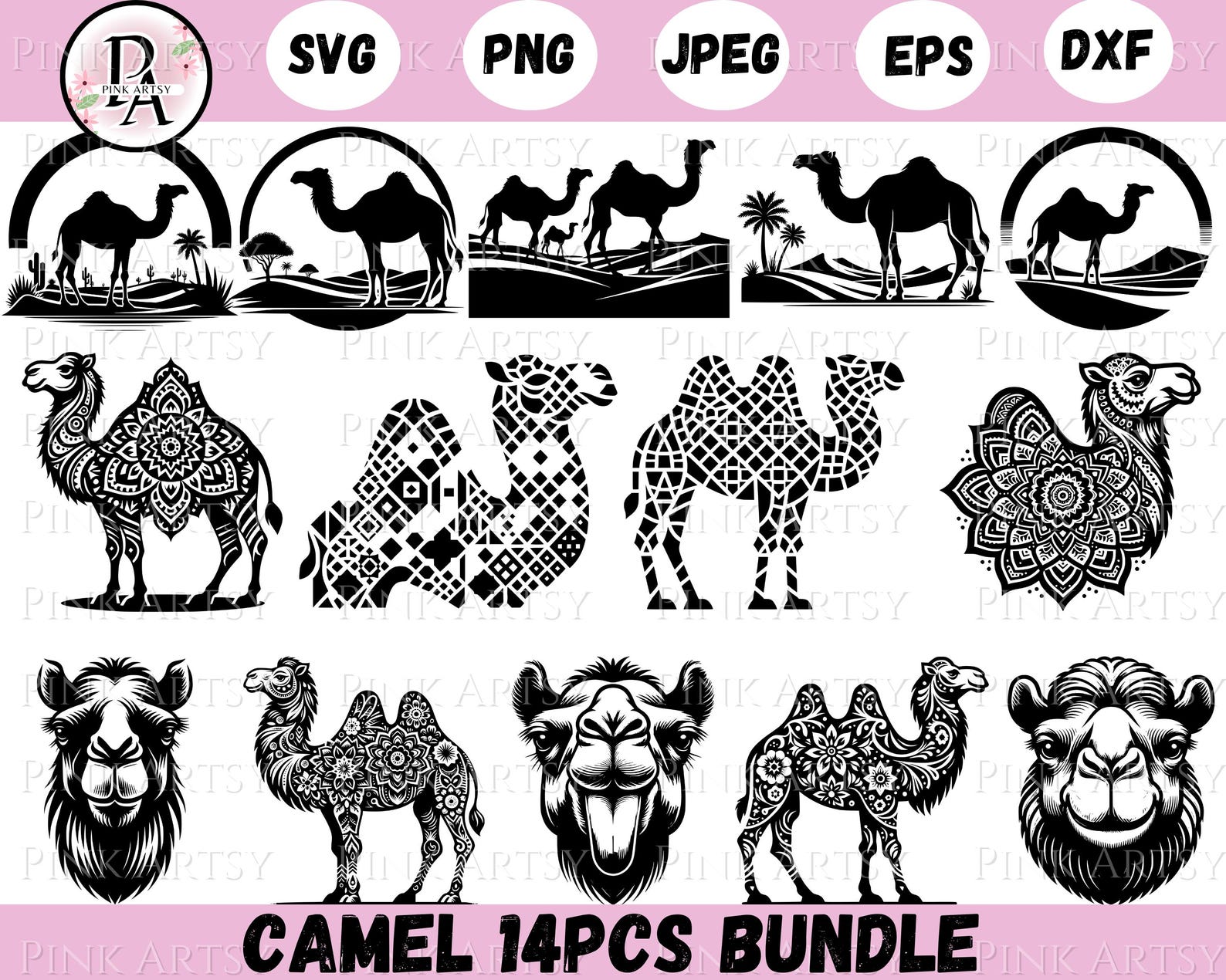 Camel Svg Png Camel Silhouette Camel Desert Animal Camel Pattern Camel ...