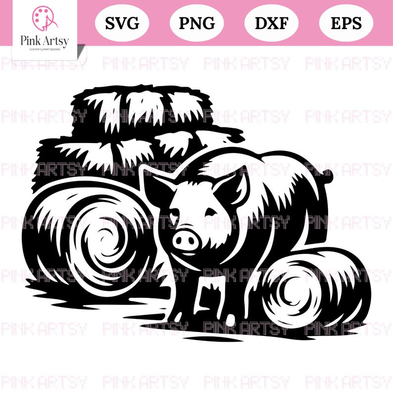 Pig SVG Clipart Bundle | Farm Animal Cut Files (digital Download) - Etsy