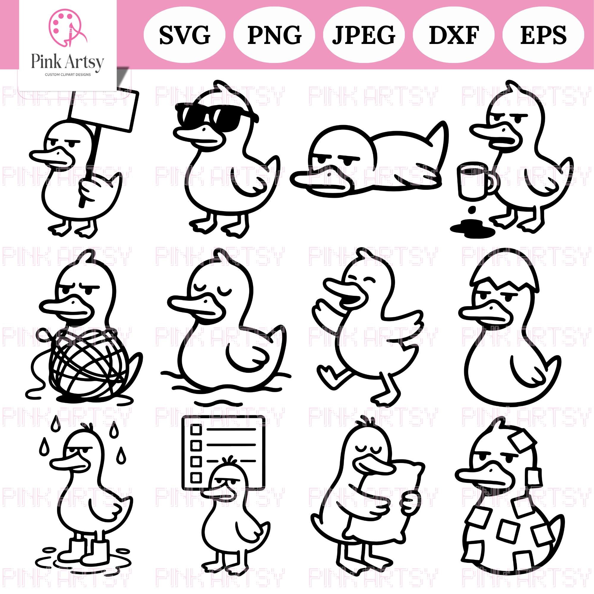 Funny Duck SVG Bundle - 60 Designs Custom Cricut Files (digital ...